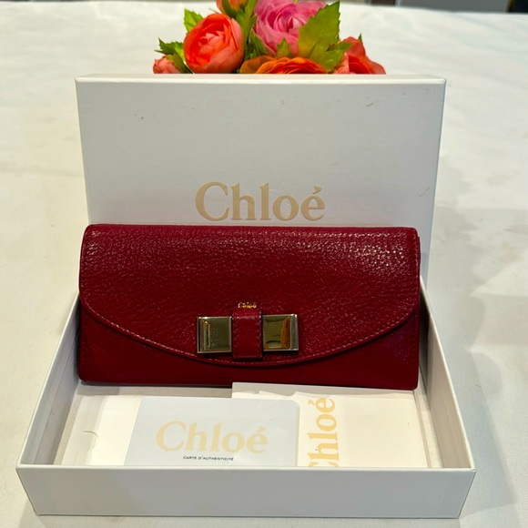 Chloe | Bags | Authentic Chloe Wallet With Box And Authenticity Card ...